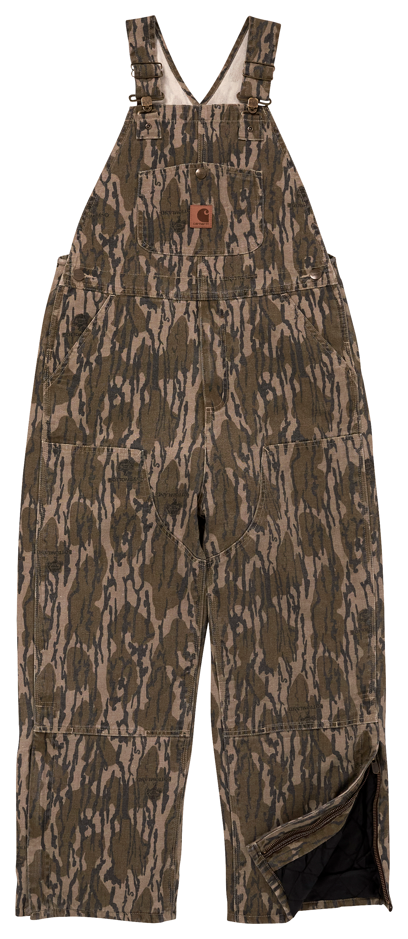 Carhartt Loose-Fit Canvas Insulated Double-Front Bib Overalls for Kids ...